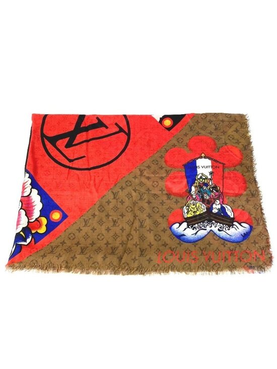 Louis Vuitton | Accessories | Louis Vuitton Shawl Etole Kabuki Silk ...
